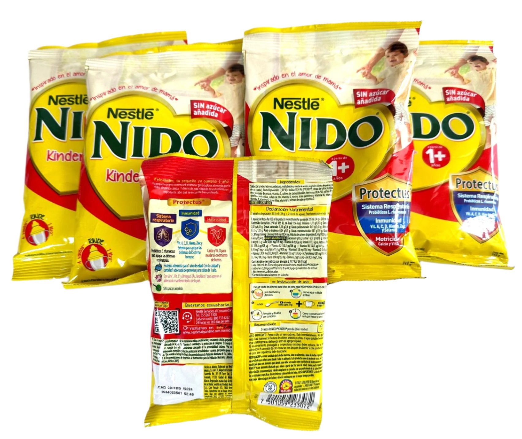 6-Pk Nestlé Powdered Milk Ages 1-3 / Nido Leche Polvo 1-3 Años. 144g/5 ...