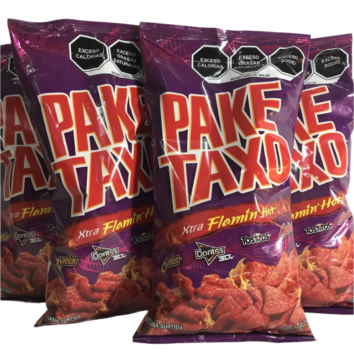 5-Pk Paketaxo Flamin Hot Assorted Party Mix Chips 70gr/2.47oz ea ...