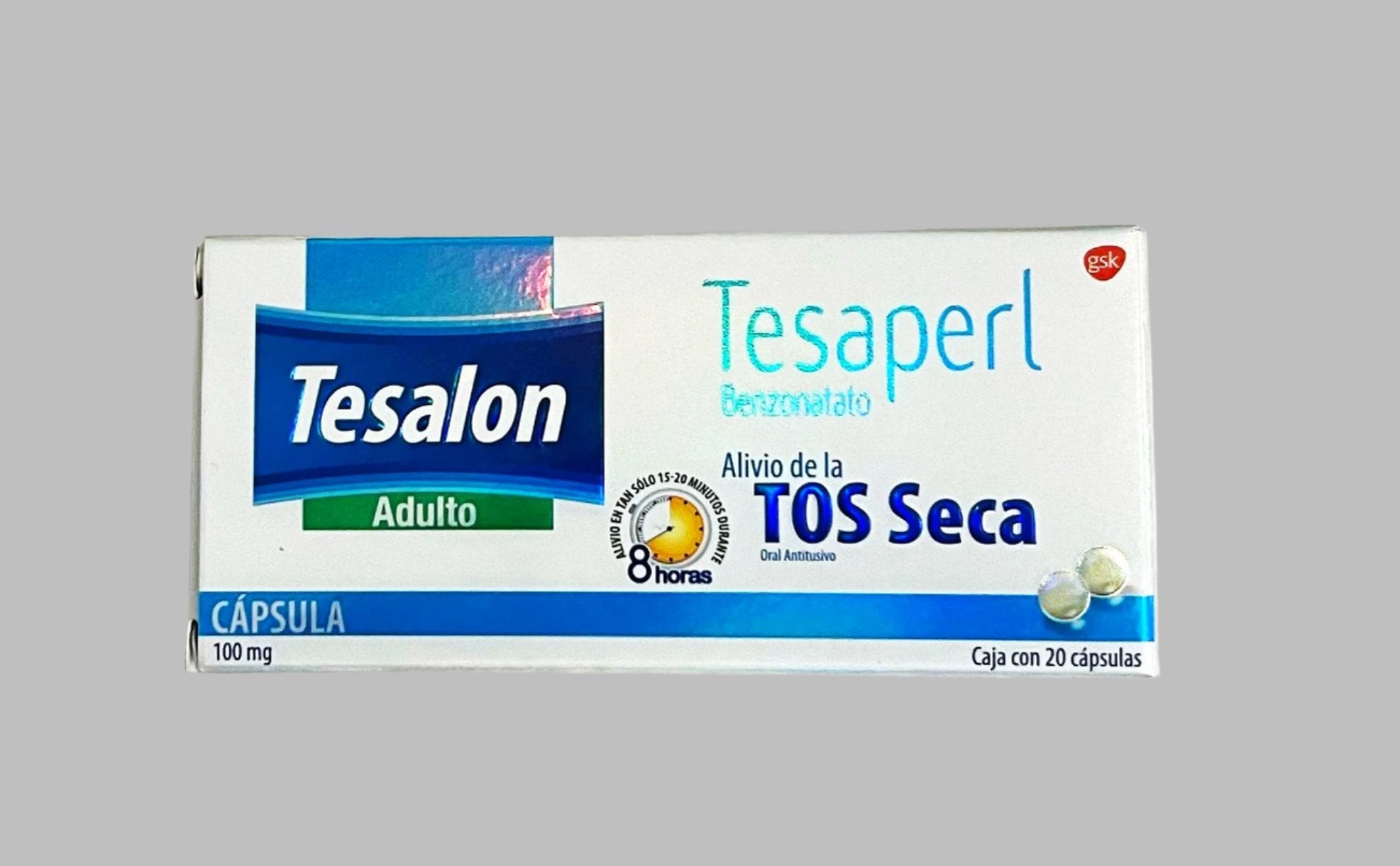 Tesalon Tesaperl Cough Relief (Benzonatate) 100mg/ 20 Capsules – BuyPromex